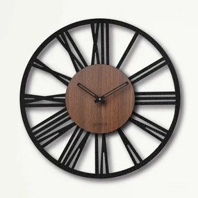 Římské nástěnné hodiny do moderního interiéru | SENTOP HDFK028-orech wenge