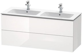 Duravit L-Cube - Umyvadlová skříňka 550x1290x481 mm, 2 zásuvky, lesklá bílá LC625802222