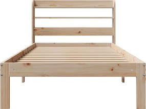 Rám postele s čelem 90 x 200 cm masivní borové dřevo 3306782