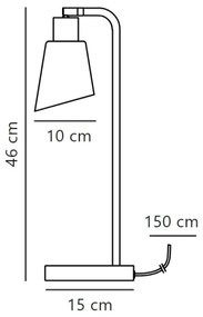 Nordlux - Stolní lampa MOLLI 1xE14/25W/230V