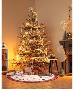 Červený kulatý koberec s vánočním motivem s příměsí bavlny ø 200 cm Toy's Delight Red Christmas – Villeroy&amp;Boch