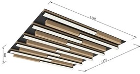 Wofi 9031-1006 - LED Stmívatelné stropní svítidlo PALERMO LED/40W/230V dřevo