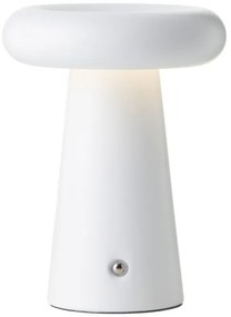 Brilliant G40895/75 Venkovní AKU stolní lampa MUFFIN matná bílá USB-A