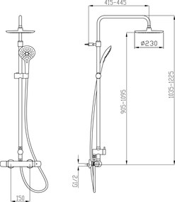 Novaservis Sprchové soupravy - Sprchový set s termostatem, chrom, SET068/TER,0