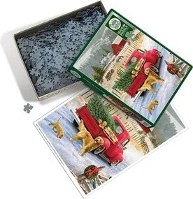 COBBLE HILL Puzzle Vánoce na farmě / 1000 dílků / od 14 let