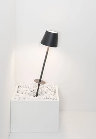 Zahradní lampa Poldina se stínidlem na magnet hnědá