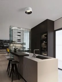 LED bílo-černé designové stropní svítidlo Atil