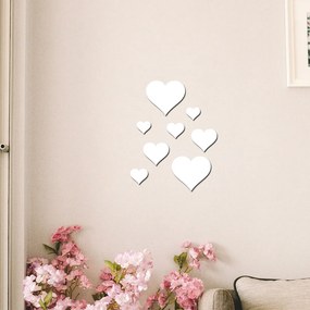 dřevo života Sada dřevěných srdíček Zvolte rozměr (cm): Větší, Zvolte barvu dekoru: Bílá