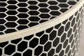 Designový konferenční stolek Xinavane 60 cm černo-bílý