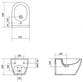 Cersanit ZEN - závěsný wc bidet , K117-001