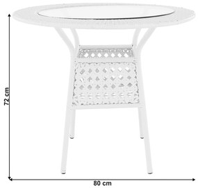 Kondela Zahradní set 1 + 4, bílá, KOVEN