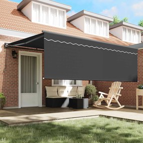Stahovací markýza Antracit 400 × 300 cm Polyester a hliník 3330504