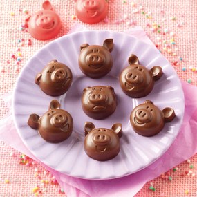 Forma na pralinky Scg35 Choco Pigs silikonová