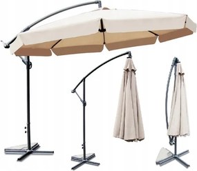 Záhradní slunečník Summer - tmavě šedý 300 cm