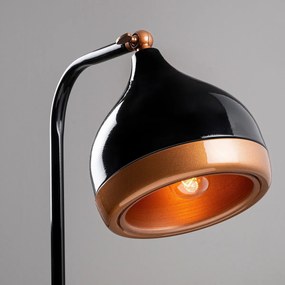 Stojací lampa Yıldo 165 cm černo-měděná