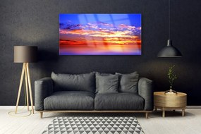 akrylový obraz Nebe Mraky Moře Krajina 120x60 cm