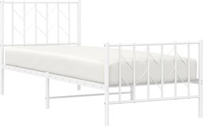 vidaXL Kovový rám postele s hlavovým a nožním čelem 80 x 200 cm [374495] Barva: Černá