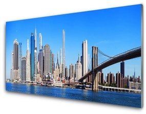 akrylový obraz Most Město Architektura 140x70 cm