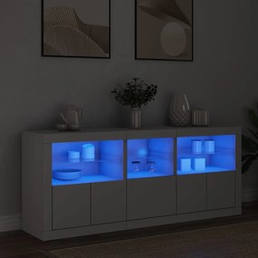 Příborník s LED osvětlením bílý 162 x 37 x 67 cm 3208995