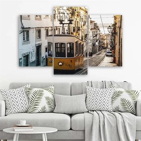 Gario Obraz na plátně Historická tramvaj v Lisabonu - 3 dílný Rozměry: 60 x 40 cm
