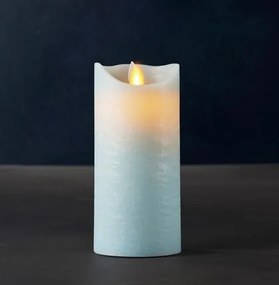 Vosková LED svíčka exclusive, 15 cm, modrá