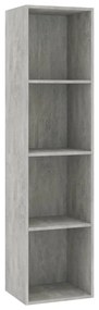 Petromila Knihovna/TV skříň betonově šedá 36 x 30 x 143 cm dřevotříska
