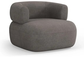 Šedé křeslo z textilie bouclé Jenny – Micadoni Home