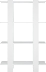 vidaXL Knihovna / dělicí stěna 80 x 30 x 123,5 cm [811574] Barva: Bílá
