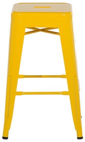 Sada 2 ocelových barových stoliček 60 cm žluté CABRILLO Beliani