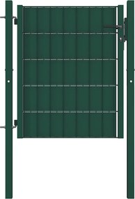 Plotová branka PVC a ocel 100 x 100 cm zelená 145228