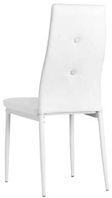 Petromila Jídelní židle 4 ks bílé umělá kůže