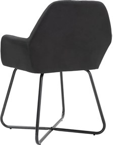 Jídelní židle 4 ks černé textil 277106