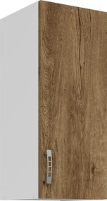 SARA l | horní skříňka 30 G-72 1F policová | 40 cm | bílá/dub lefkas
