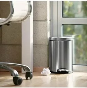 Simplehuman Pedálový odpadkový koš  – 4.5 l / kulatý / matná ocel / FP