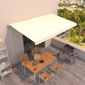 Automatická zatahovací markýza 500 x 300 cm krémová 3068947