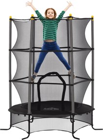 HOMCOM Dětská trampolína Ø163x190 cm pro děti od 3 let se síťkou a ocelovým rámem, nosnost 50 kg, pro vnitřní i venkovní použití | Aosom