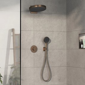 Hansgrohe ShowerSelect Comfort S, termostat pod omítku pro 2 spotřebiče, kartáčovaný bronz, HAN-15554140
