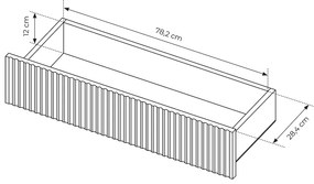 Obývací stěna TAVO | 3 díly | 477,5 cm | dub cremona