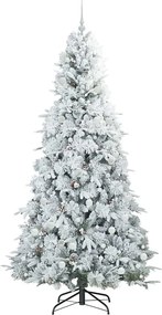 Umělý Skládací Vánoční Strom s stojanem Bílá 240 cm PE a PVC 3397513