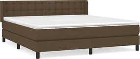 Box spring postel s matrací tmavě hnědá 180x200 cm textil 3130052
