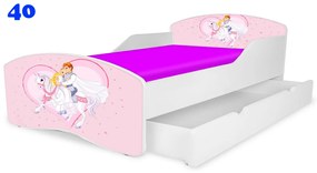 Dětská postel Adam small rainbow vzor 40 160x80 cm