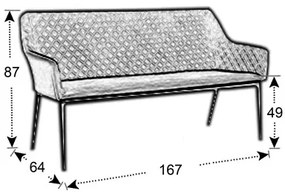 Doppler PARIS LIKA-TEX® šedá - luxusní zahradní 3místná pohovka