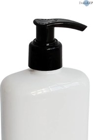 Dávkovač na mýdlo 250 ml bílý s černou pumpičkou LIMA