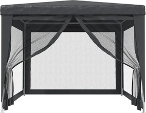 Party stan se 4 síťovanými bočnicemi antracitový 3 x 4 m HDPE 319234