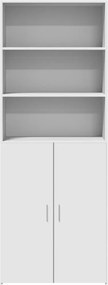 Skříň highboard bílá 70 x 42,5 x 185 cm kompozitní dřevo 3281371