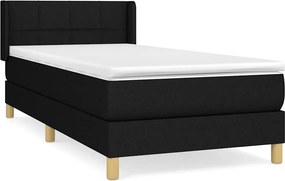 Box spring postel s matrací černá 90x190 cm textil 3130235