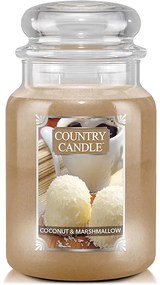 Country Candle – vonná svíčka Coconut & Marshmallow (Kokosový marshmallow), 680 g