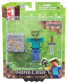 Figurka Minecraft Zombie Steve s příslušenstvím 7cm