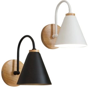 Toolight, nástěnná lampa FOREST 1xE27 APP932-1W, černá-hnědá, OSW-03856