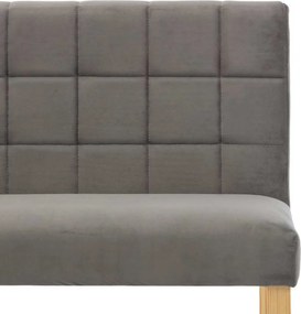 Lavice 140 cm šedá samet 288576